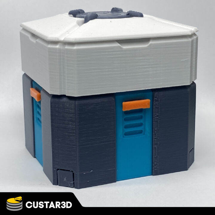 Overwatch Loot Box Classic - 3 inch Cube Display with Functional Tiny ...