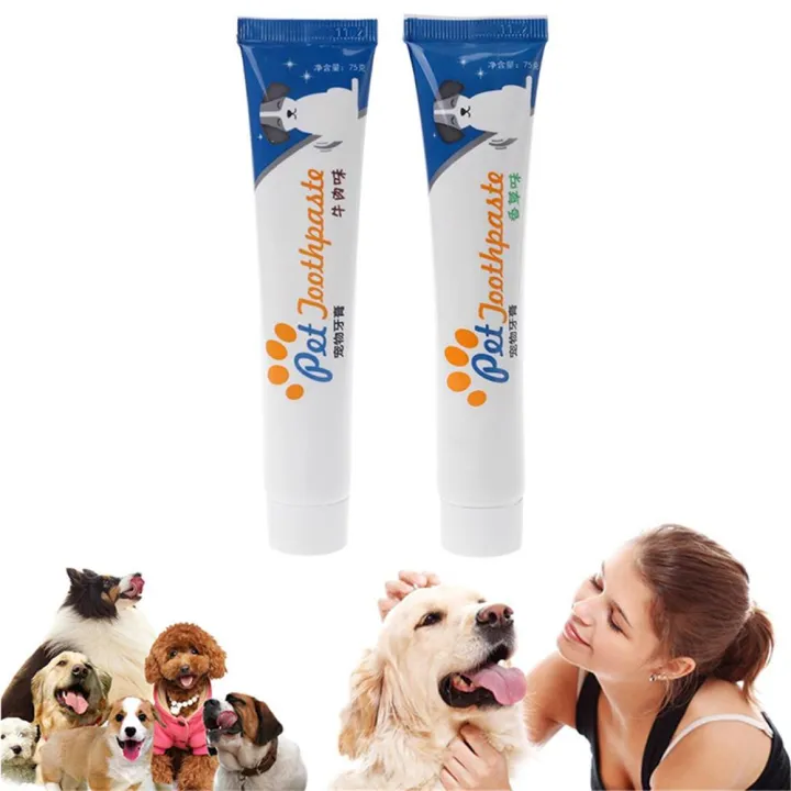 1pc Toothpaste Beef/Vanilla Flavor Dogs Dental Care For Teeth Cleaning ...