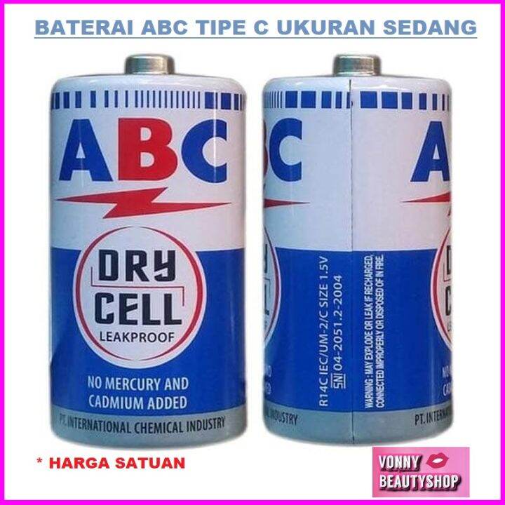 BATERAI ABC TIPE C UKURAN SEDANG | Lazada Indonesia