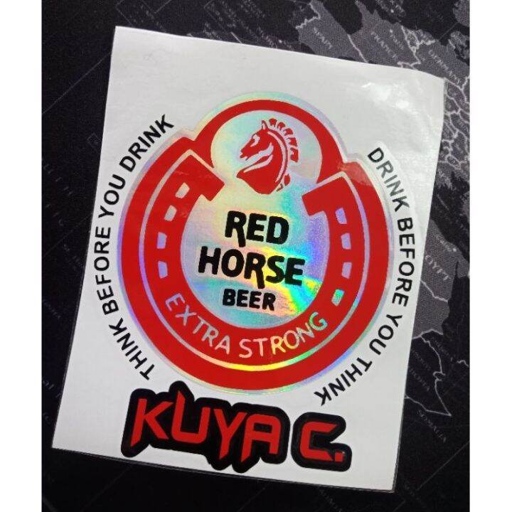Waterproof Sticker Decals with Red Horse Logo and Customized Name ...