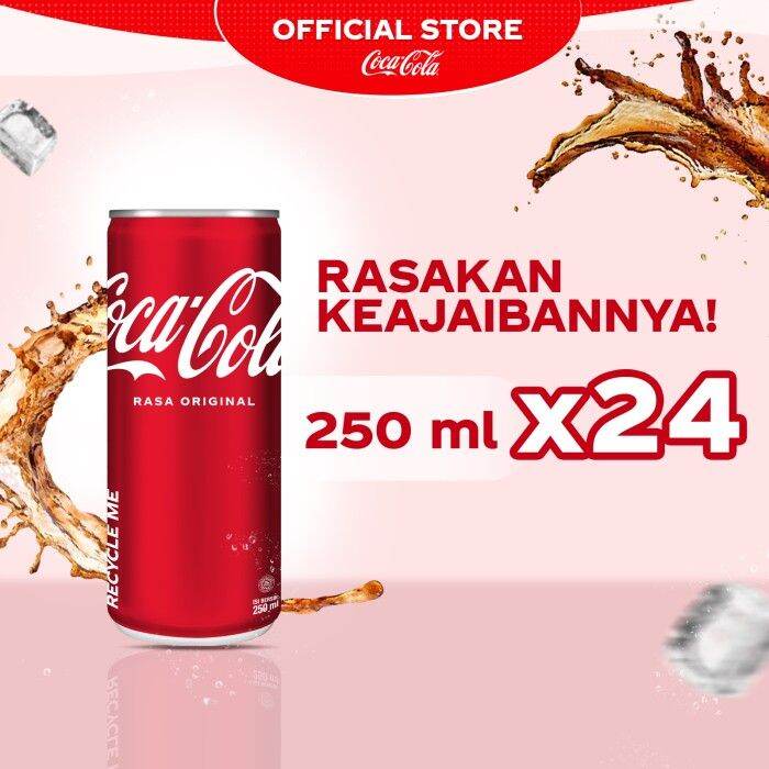 Coca-Cola Original - Minuman Soda Rasa Kola - Kaleng 250ml - x24 Pcs | Lazada Indonesia