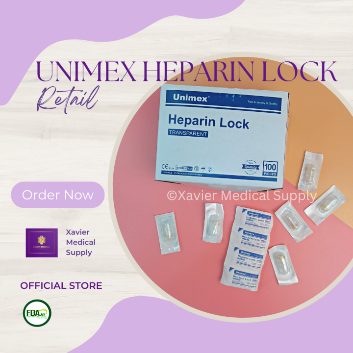 Unimex Medical Heparin Lock Transparent Retail (SOLD PER PIECE) | Lazada PH