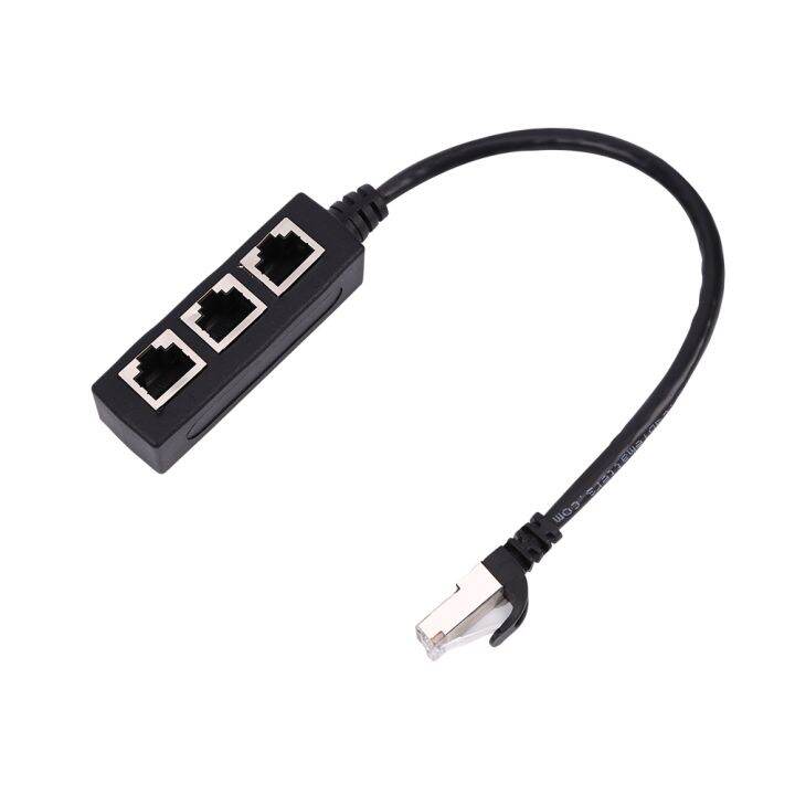 RJ45 LAN Ethernet Splitter Cable 1 Male to 3 Female Super Cat5 Cat5e ...