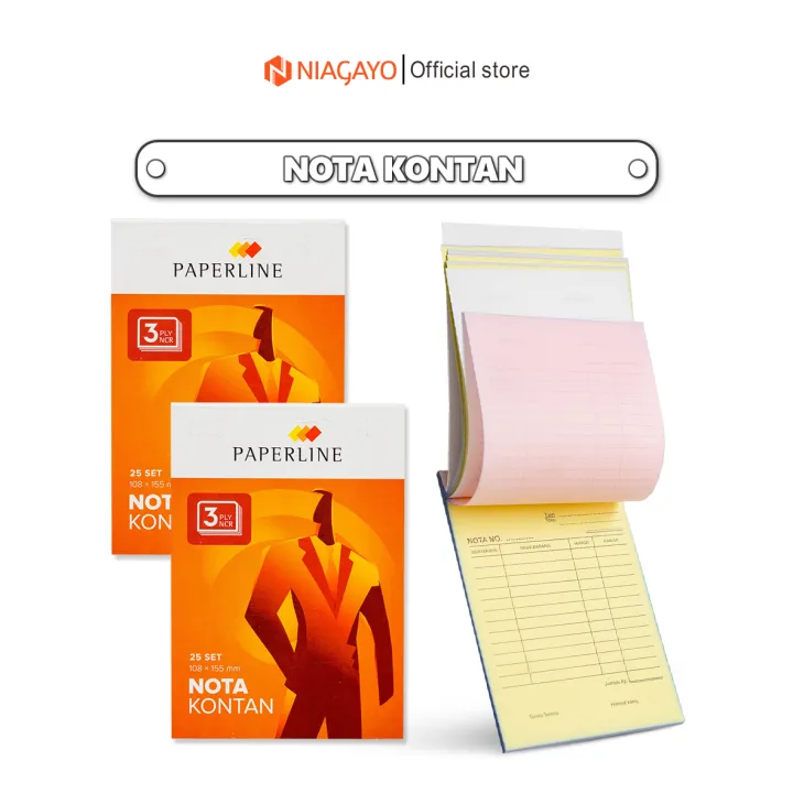 Buku Nota Kwitansi Paperline 25 Set Ukuran 108 x 155 mm Merk Paperline ...
