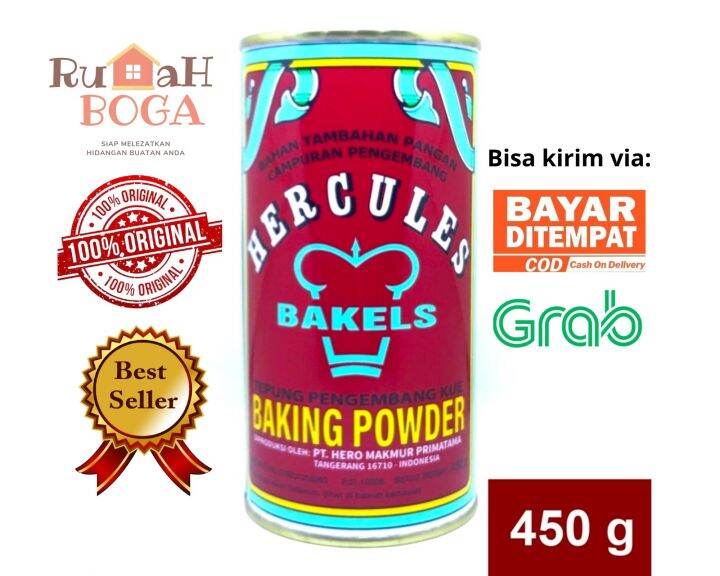 HERCULES Baking Powder Double Dobel Acting HERCULES HERKULES 450gr ...