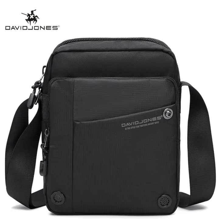 David Jones Paris กระเป๋าสะพายไหล่สําหรับผู้ชายหนัง Pu Crossbody | Lazada.co.th