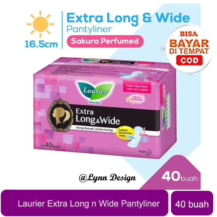 Laurier Pantyliner Extra Long&Wide Non Perfume 40S Lynn Design | Lazada ...