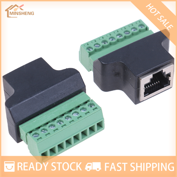 MIH COD RJ45ถึง screw Terminal ADAPTER RJ45 FEMALE TO 8 Pin Connector ...