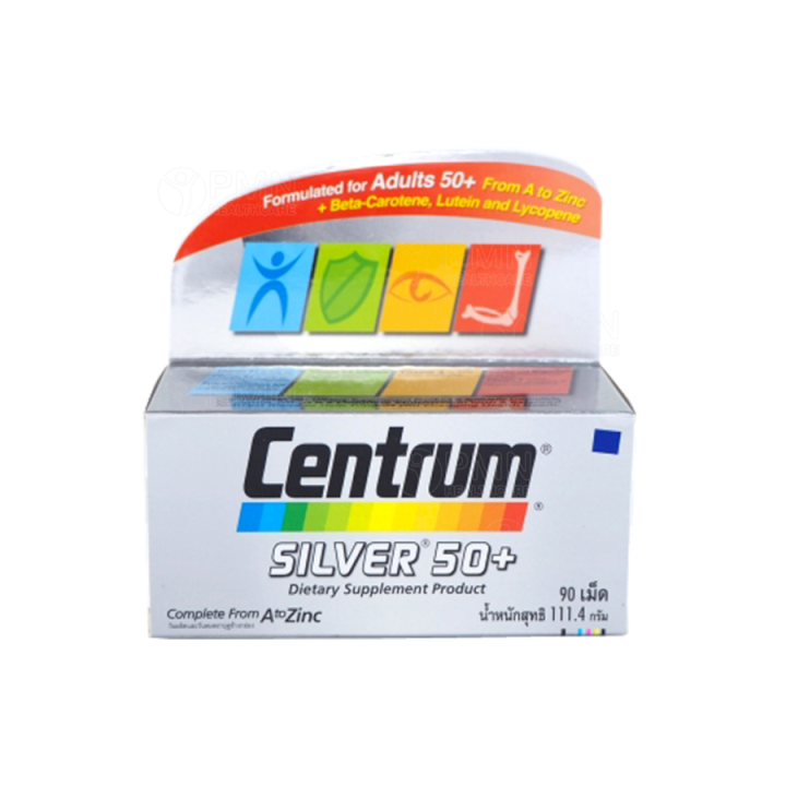Centrum Silver Adult 50 plus 90 เม็ด เซนทรัม ซิลเวอร์ 50 พลัส | Lazada ...