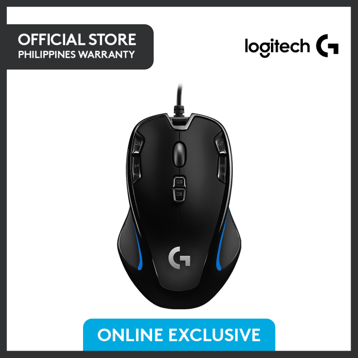 Logitech G300s Wired Gaming Mouse 2,500DPI RGB Lightweight 9 Programmable Controls Compatible ...