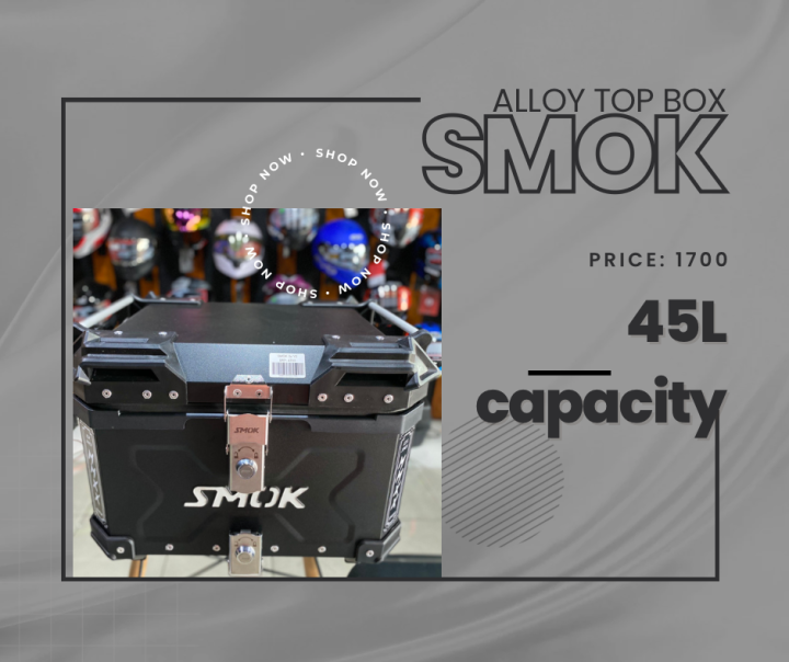 alloy top box 45 liters matte black | Lazada PH