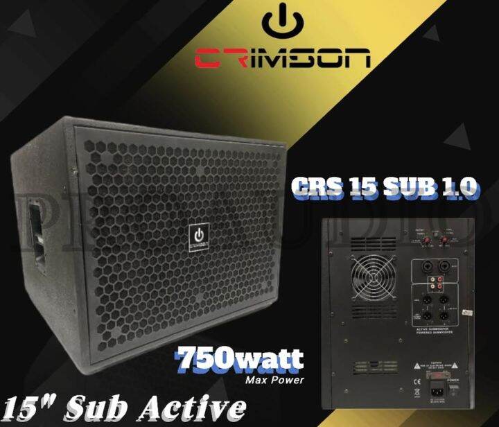 SPEAKER SUBWOOFER AKTIF 15 INCH CRIMSON CRS 15 SUB 1.0 SUB-1.0 SUB ...