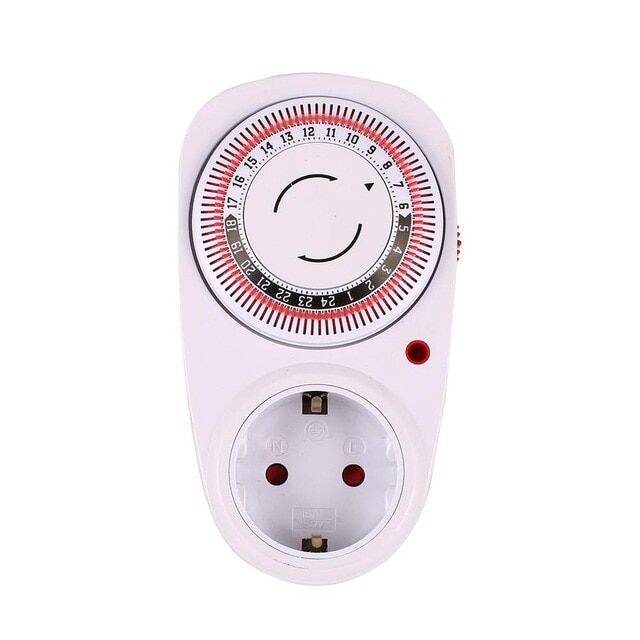 24 Hours Eu/ Us/uk Plug In Mechanical Grounded Programmable Timer Switch Smart Countdown Switch ...
