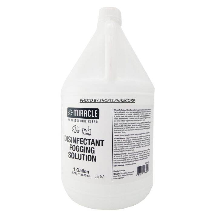 Miracle Professional Clean Disinfectant Fogging Solution 3.75L 1 gallon ...