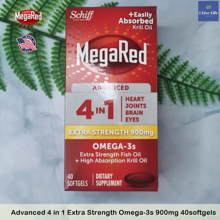 Schiff - MegaRed Advanced 4 in 1 Extra Strength Fish Oil and Krill Oil ...