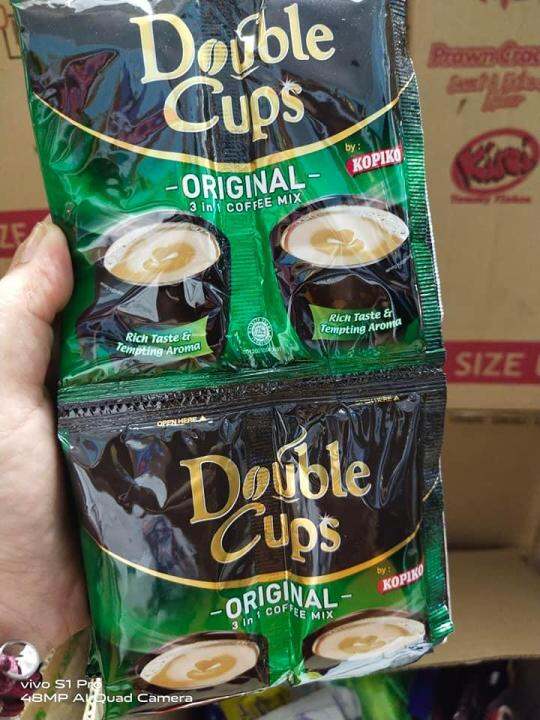 Double Cups/Kopiko Double Cups Original 3 in 1 Coffee Mix 10's | Lazada PH