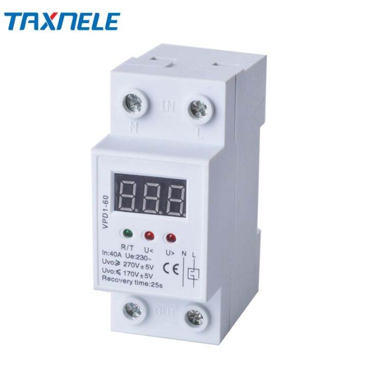 Din Rail Automatic Over Voltage And Under Voltage Protective 40a 63a ...