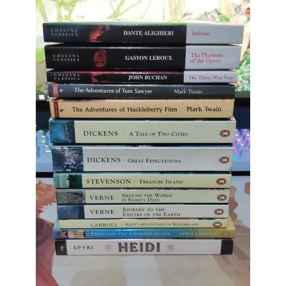Classics Books Collins Penguin Puffin Bantam Dickens Verne Twain ...