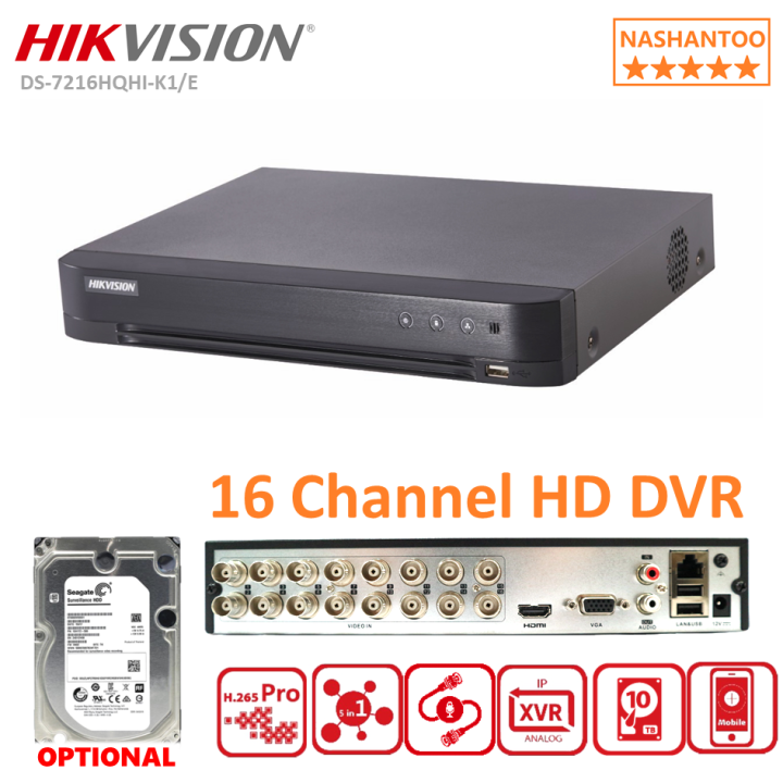 Hikvision IDS-7216HQHI-M1/E (C) 16CH Acusense H.265+ 1080P CCTV DVR ...
