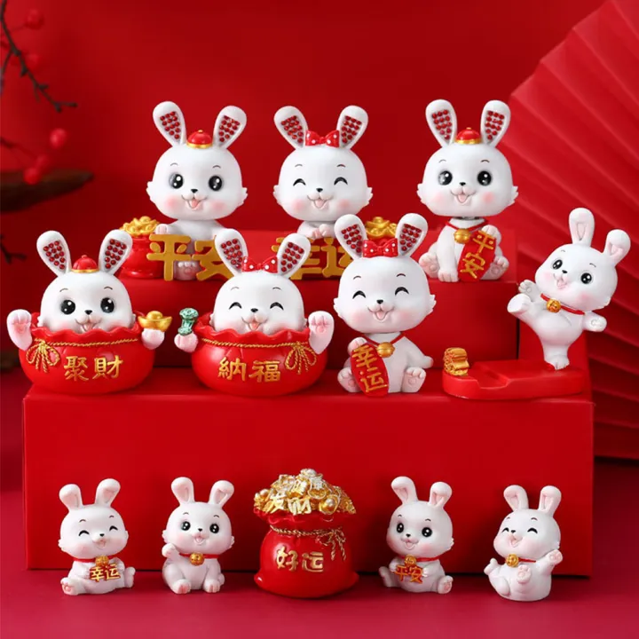 SeamiArt 2023 Chinese New Year Rabbit Decorative Accessory Craft Gift ...