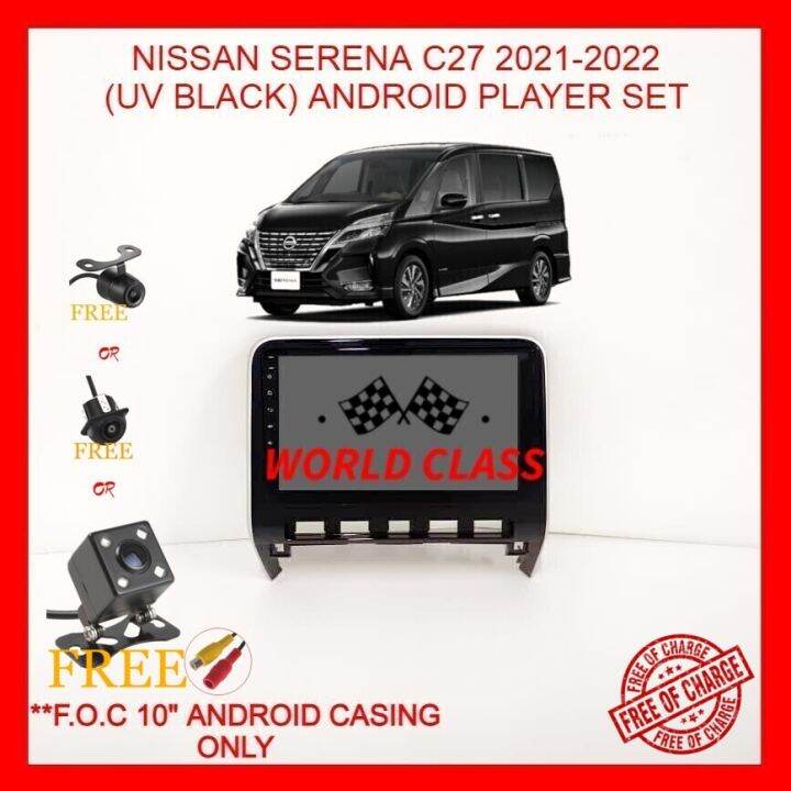 NISSAN SERENA C27 2021-2022 UV BLACK 10" ANDROID IPS PLAYER 2.5D WITH ...