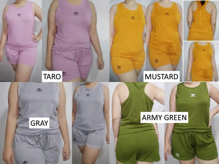 PLUS SIZE TERNO RACER BACK (Sando and Short) TERNO (2in1 SET) Pambahay ...