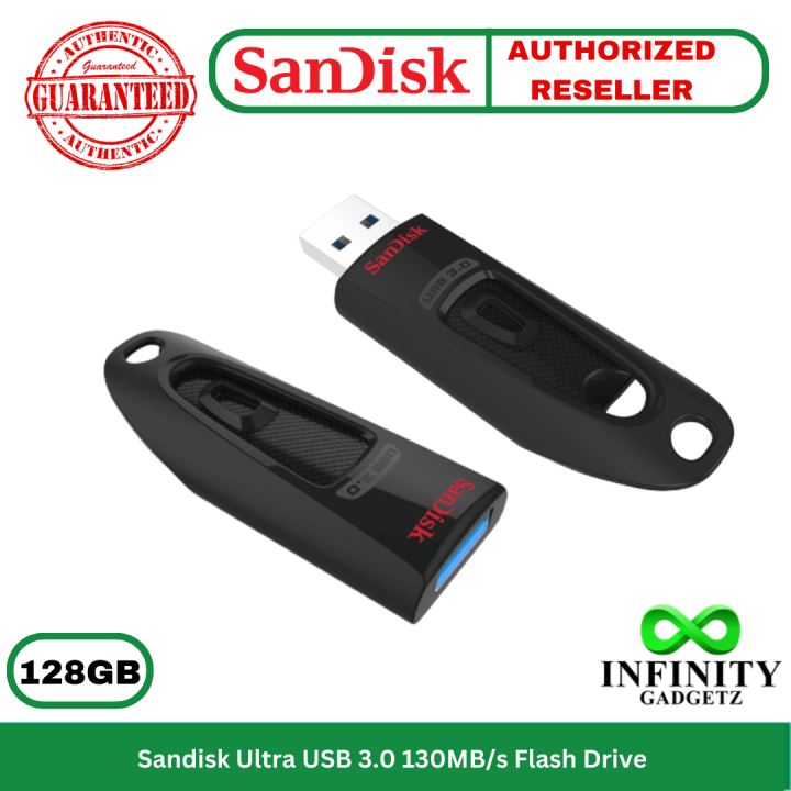Sandisk Ultra 128GB USB 3.0 130MB/s Flash Drive SDCZ48-128G | Lazada PH