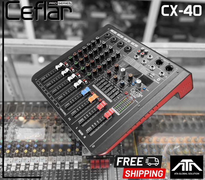 ส่งฟรี ถูกกว่า Ceflar MIXER CX - 40 CX40 มิกเซอร์ มิกซ์ อุปกรณ์ปรับเสียง แต่งเสียง ออดิโออินเตอ ...