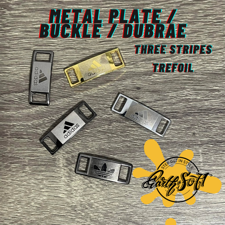 1PAIR FASHIONABLE BRAND SHOELACE METAL PLATE BUCKLE FOR REPLACEMENT ...