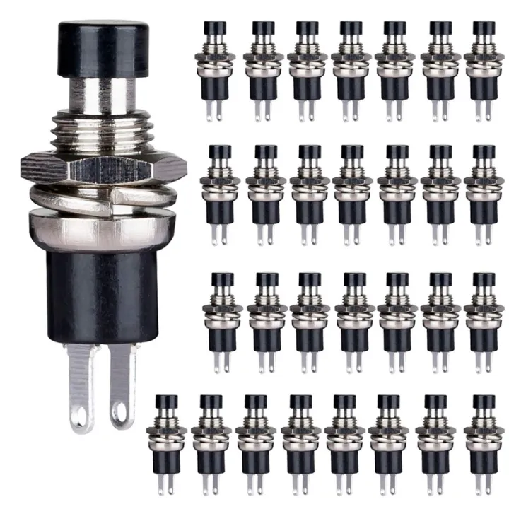 30Pcs Momentary Push Button Switch,SPST Normally Open NO Switch 2 Pin ...