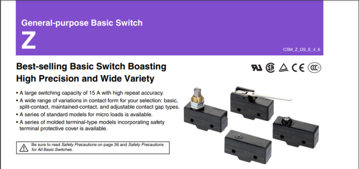 OMRON General-purpose Basic Switch Z-15GD-B | Lazada PH