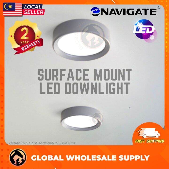 NAVIGATE LED Surface Downlight LED Downlight Ceiling Light Lampu Ruang ...