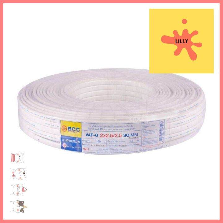สายไฟ VAF-G BCC 2x2.5/2.5 ตร.มม. 100 ม. สีขาวELECTRIC WIRE VAF-G BCC 2X2.5/2.5 SQ.MM 100M WHITE ...
