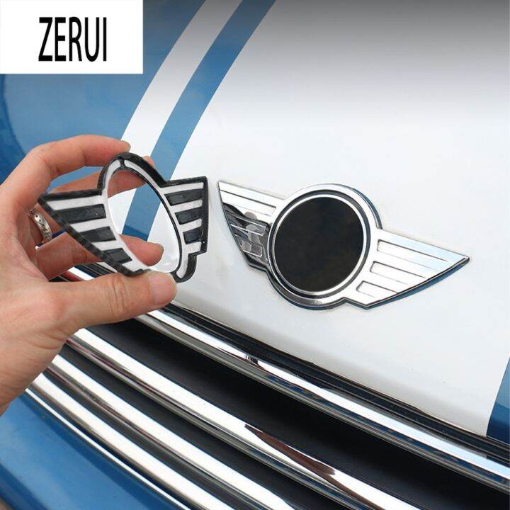 ZR Carbon Fiber Car Logo Front Hood Badge Rear Trunk Emblems Sticker ...