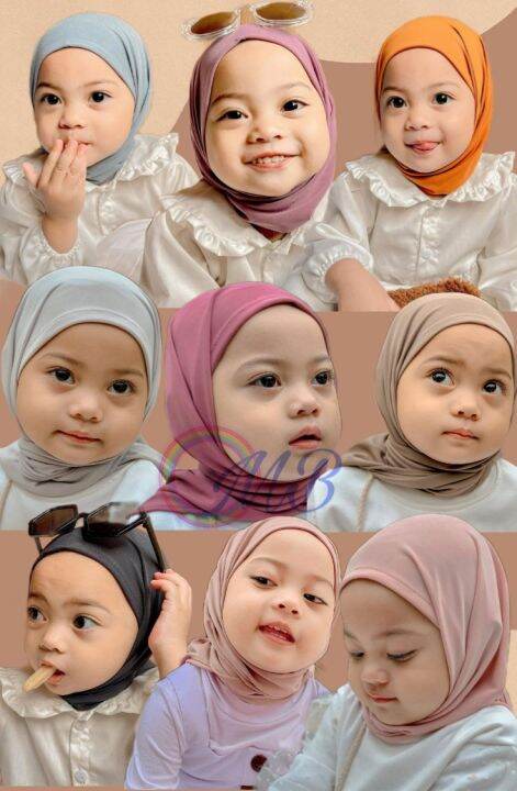 Pashmina Anak instan Jersey | Hijab Pastan Baby Shiren | Hijab Anak ...