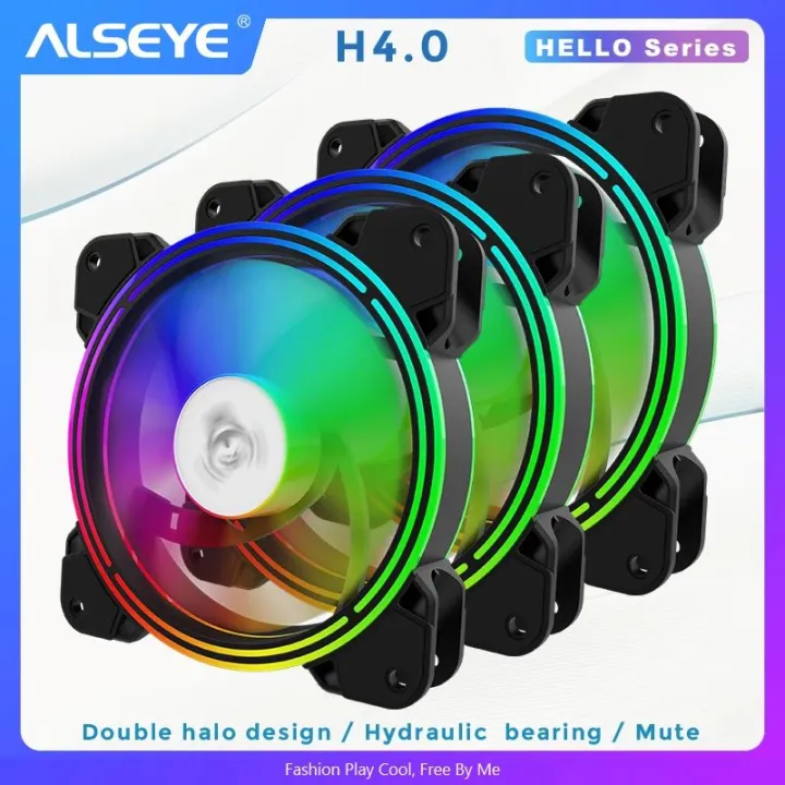 ALSEYE Halo Series H4.0 120mm Computer Led Case Fan/Fan Kit Adjustable ...