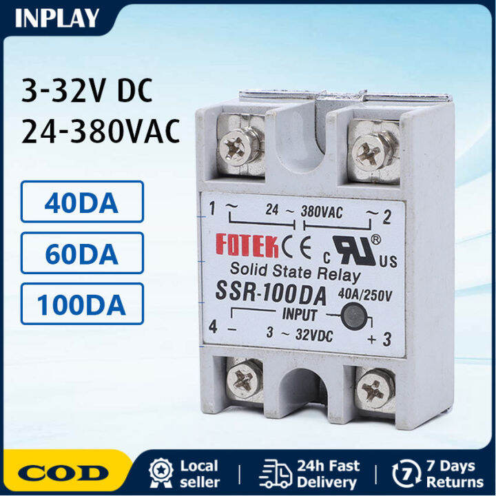 40 DA / 60 DA / 100 DA Taiwan Solid State Relay SSR 40 DA SSR-40DA SSR-40 DA 4-32V DC Input SSR ...