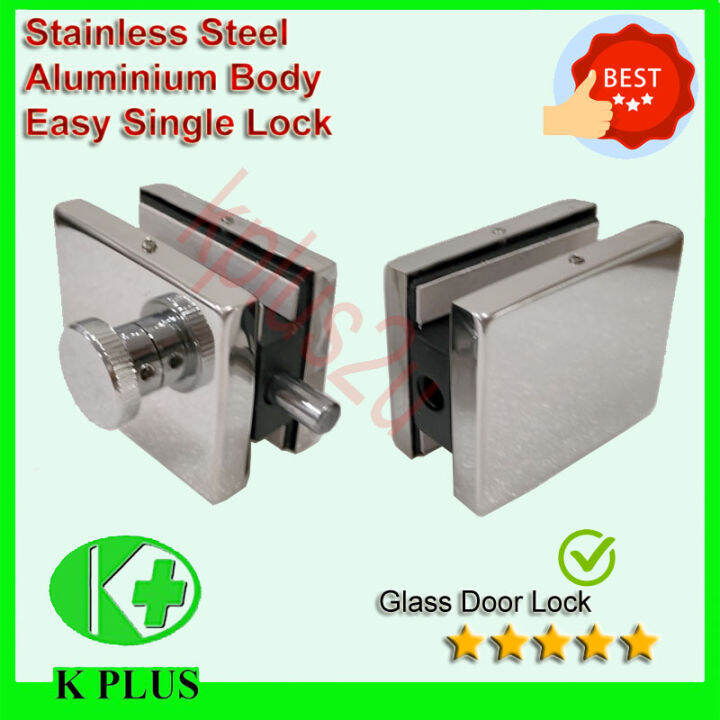 Glass Door Lock Glass Panel Lock Single Rod Kunci Pintu Kaca Shower Door Lock Shower Screen Lock ...