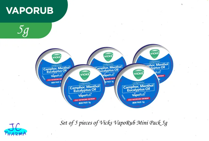 Authentic VICKS VapoRub Set of 5 ( 5g ) | Lazada PH