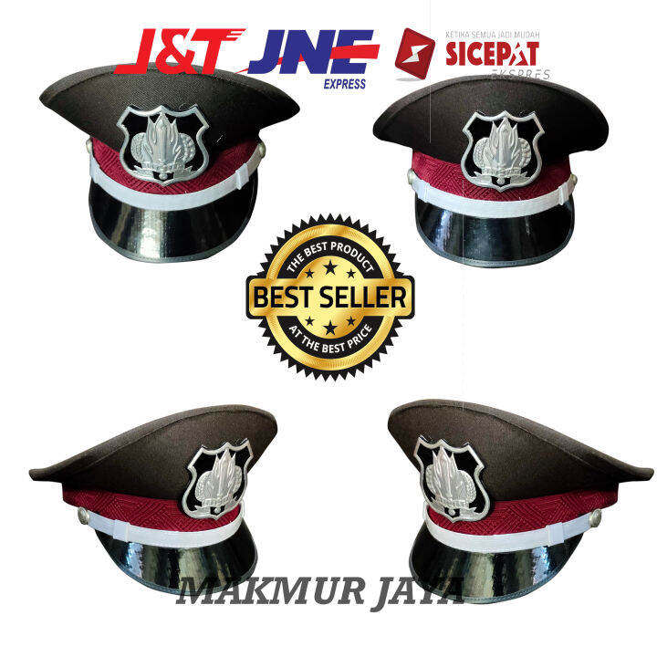 TOPI PET SATPAM PDH / TOPI PET SECURITY MODEL TERBARU WARNA COKLAT ...
