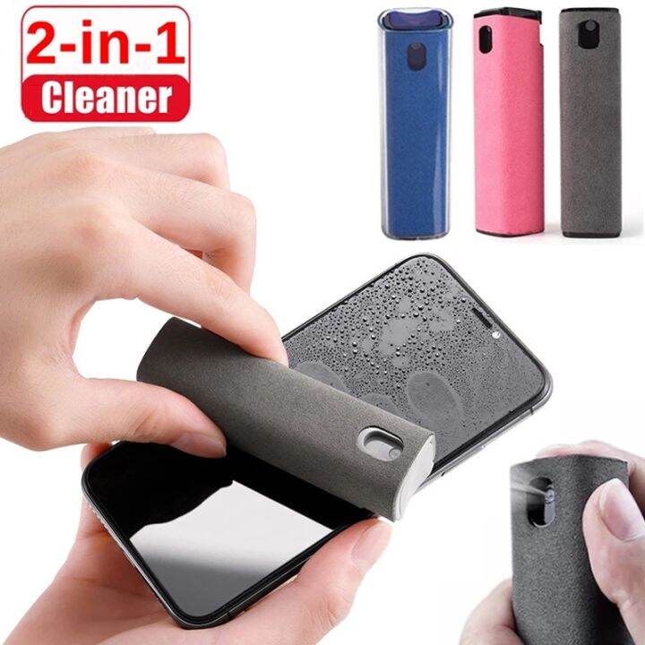 【A NEW】 2 In 1 Phone Screen Cleaner Spray Bottle With Microfiber ...