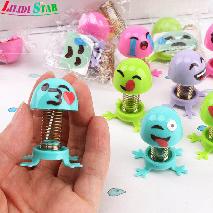LS【ready stock】Cute Spring Doll Mini Cartoon Face Shaking Head Doll For ...