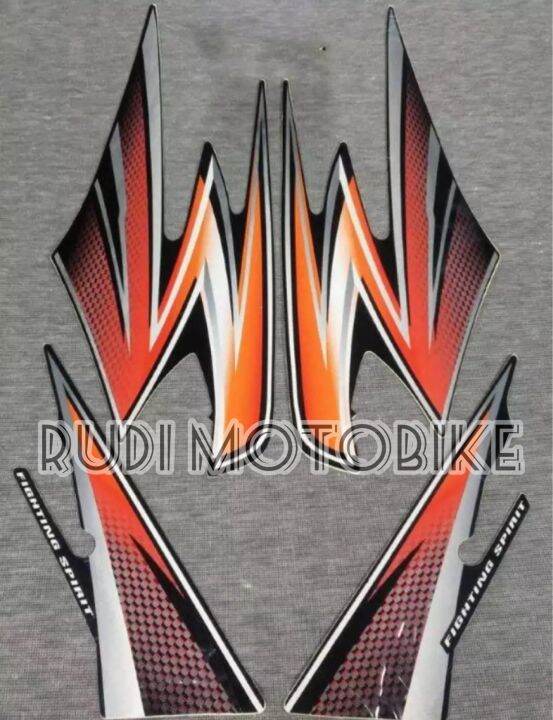 STIKER STRIPING ORIGINAL RX KING 2003 WARNA OREN | Lazada Indonesia