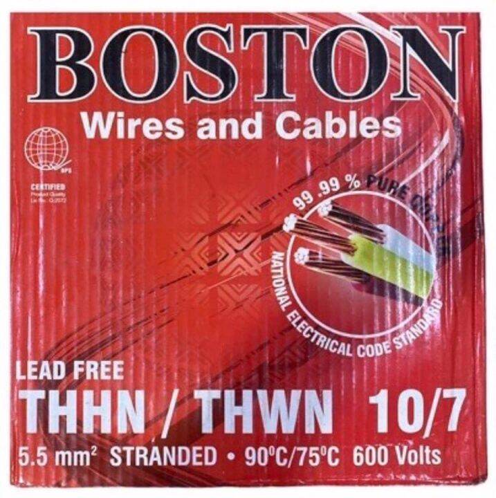 Boston 5.5mm2 THHN Stranded Wire 150m/roll | Lazada PH