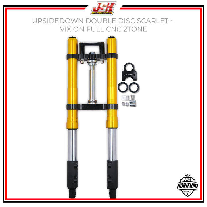 Shock USD Upside Down Motor Vixion Double Disc SCARLET VIXION Full CNC ...