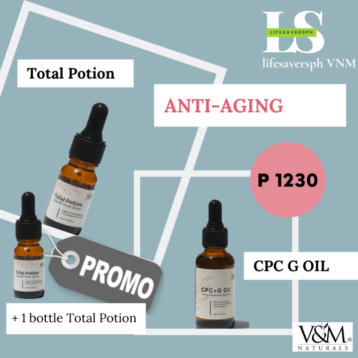 lifesaversph VNM Anti aging kit 2 total potion and cpc g OIL vitamin c brightening serum | Lazada PH