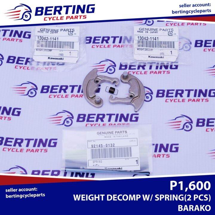 WEIGHT DECOMP AND SPRING Kawasaki Barako 1 2 Genuine 13042-1141 | Lazada PH