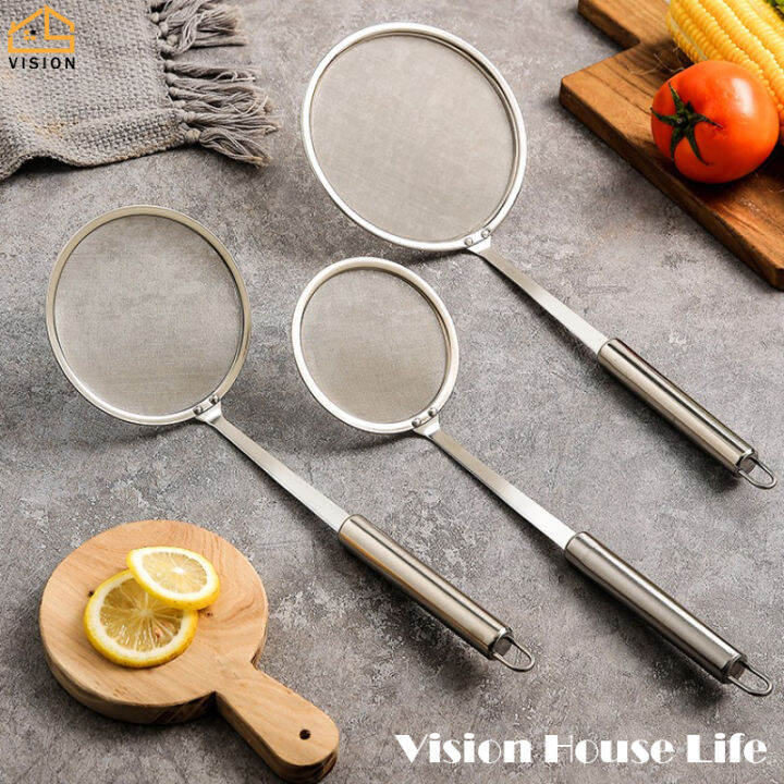 Vision Stainless Steel Superfine Oil Screen Filter Handheld Foaming ...