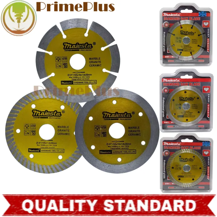 Majesta Diamond Cutting Disc 4" For Angle Grinder Superthin for Tiles ...