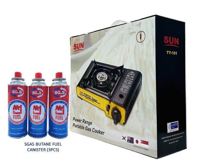 PORTABLE GAS COOKER ( PRODUCT OF KOREA ) + 3PCS OF SGAS BUTANE FUEL ...